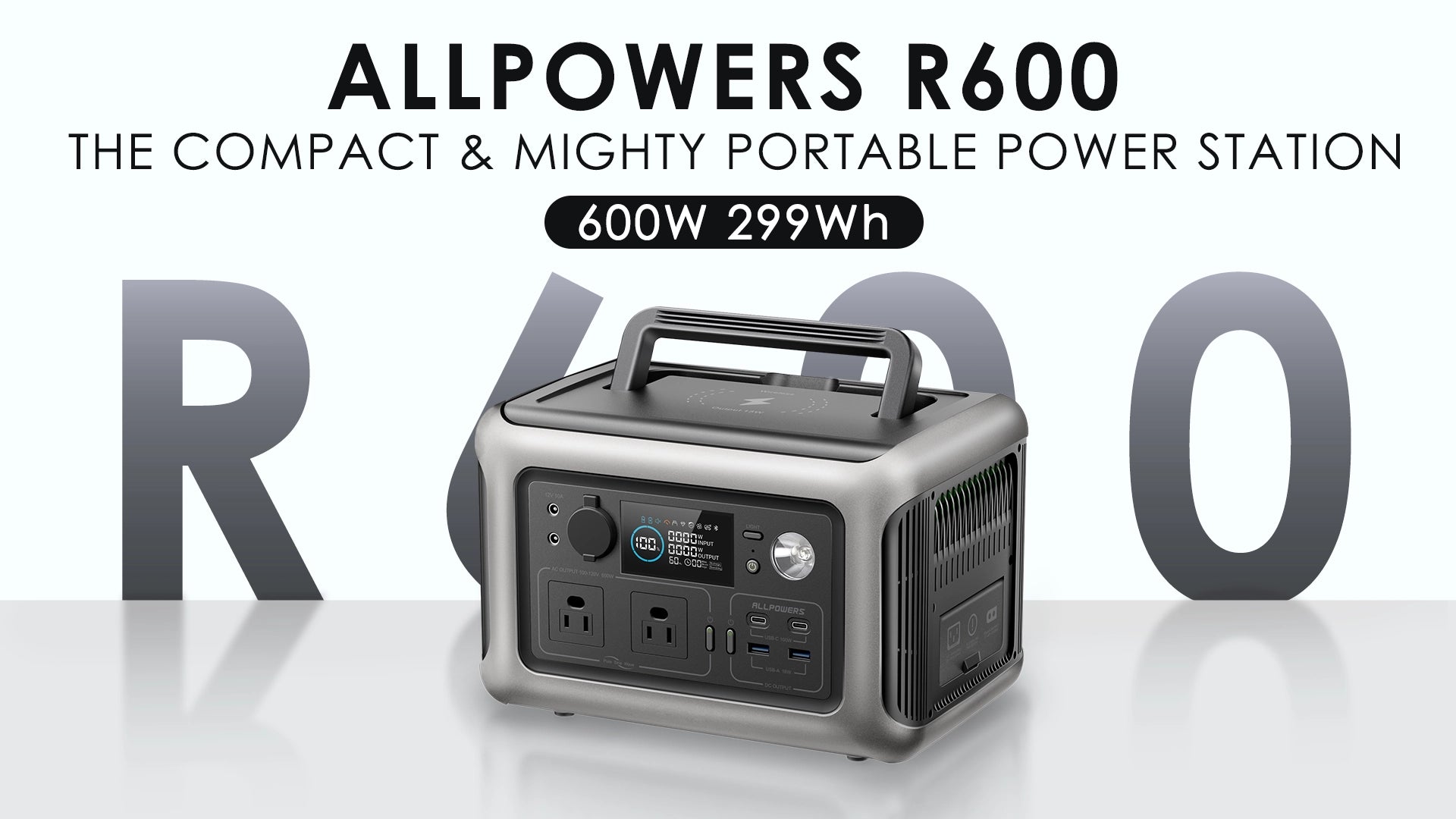ALLPOWERS R600 Portable Power Station 600W 299Wh LiFeP04 Battery